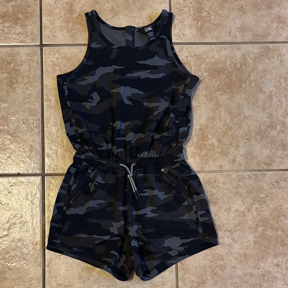 Athleta | Matching Sets | Athleta Black Camo Girls Romper | Poshmark